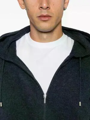 BARBA NAPOLI Zip-up Hooded Cardigan