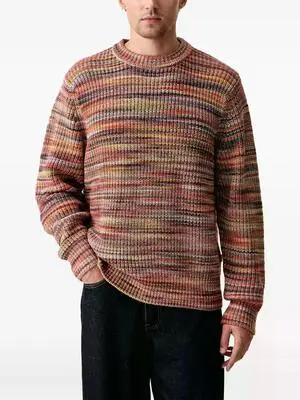 LES DEUX Striped Chunky-knit Sweater - Red