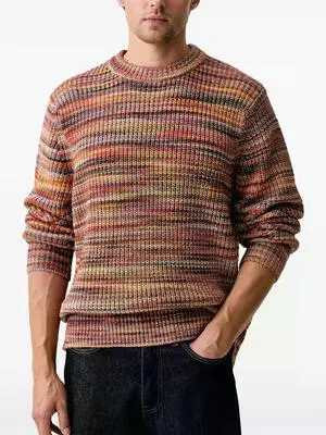 LES DEUX Striped Chunky-knit Sweater