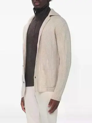 Altea Ribbed-knit Virgin Wool Cardigan - Neutrals
