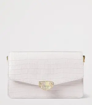 ASPINAL OF LONDON Leather Croc-embossed Eliza Clutch Bag
