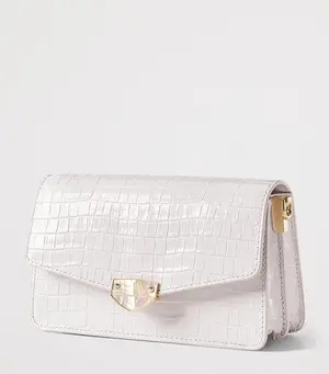 ASPINAL OF LONDON Leather Croc-embossed Eliza Clutch Bag