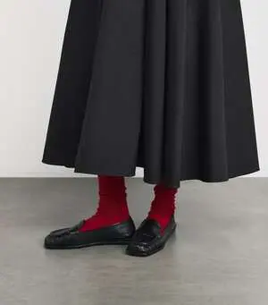 AMI Paris Wool Gabardine Midi Dress