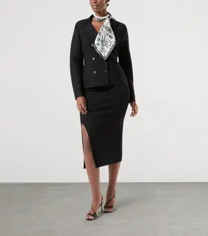 Marina Rinaldi Scarf Necklace And Clip-on Earrings Set