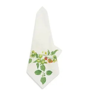 SUMMERILL & BISHOP Linen Tomato Verte Napkin - Green