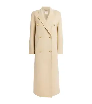 Almada Label Wool-cashmere Double-breasted Deja Coat - Ivory