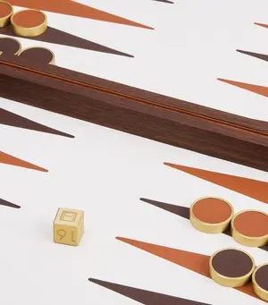 Assouline Leather Pebble Backgammon Set