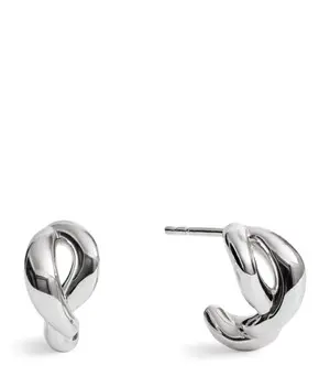 Monica Vinader Sterling Ochre Huggie Earrings - Silver