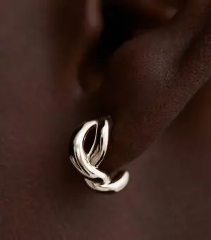 Monica Vinader Sterling Ochre Huggie Earrings