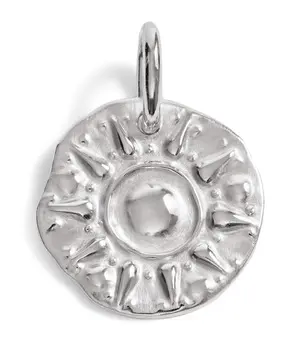 Monica Vinader Sterling Sun Pendant - Silver