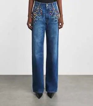Stella McCartney Embellished Straight Jeans