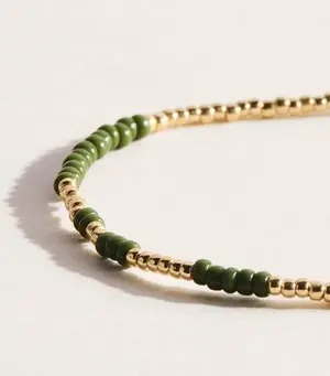 Anni Lu Gold-plated Beaded Asym Bracelet