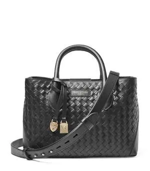 ASPINAL OF LONDON Midi Leather London Tote Bag - Black