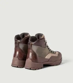 Brunello Cucinelli Leather Lace-up Hiker Boots