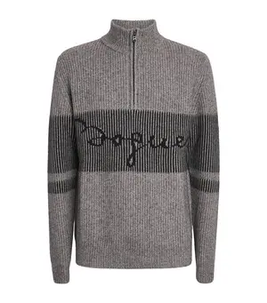 Bogner Yak Wool Quarter-zip Loris Sweater - Grey
