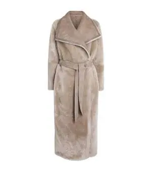 Mackage Shearling-suede Reversible Marian Coat - Brown