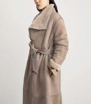 Mackage Shearling-suede Reversible Marian Coat