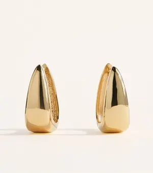 JENNIFER MEYER Mini Yellow Teardrop Huggie Earrings