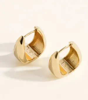 JENNIFER MEYER Mini Yellow Teardrop Huggie Earrings
