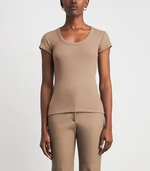 JOSEPH Stretch-cotton Ribbed Saba Top