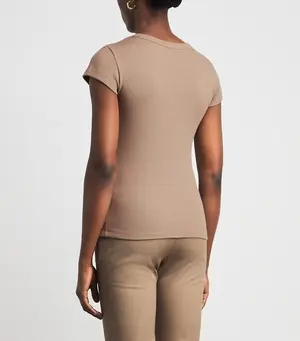 JOSEPH Stretch-cotton Ribbed Saba Top