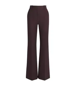JOSEPH Stretch-gabardine Yukio Trousers - Brown