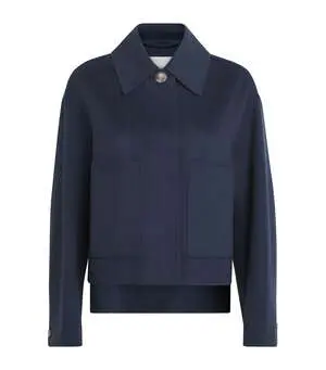 JOSEPH Wool-silk Kalaa Jacket - Blue