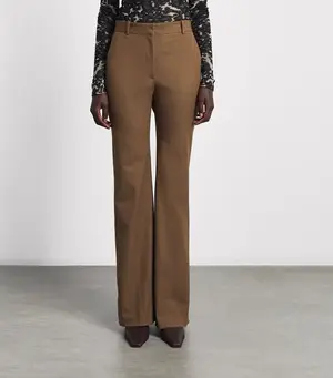 JOSEPH Stretch-gabardine Tafira Flared Trousers