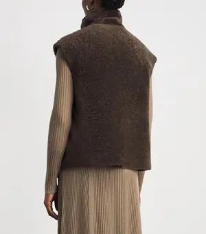 JOSEPH Textured Shearling Reversible Nico Gilet