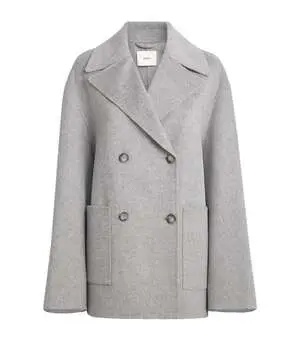 JOSEPH Wool-cashmere Flavia Pea Coat - Grey