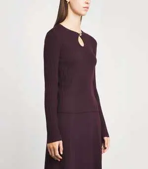 JOSEPH Merino-blend Keyhole Luz Sweater