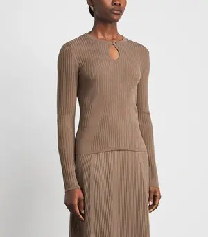 JOSEPH Merino-blend Keyhole Luz Sweater