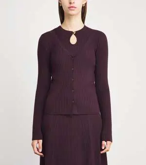 JOSEPH Merino-blend Ribbed Alba Cardigan