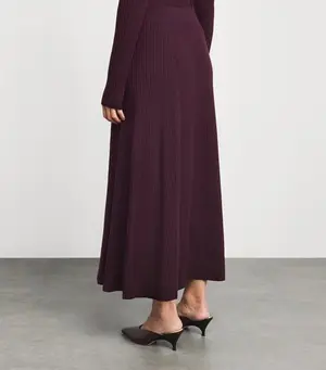 JOSEPH Merino-blend Ribbed Hallie Midi Skirt