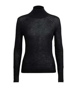 JOSEPH Cashmere High-neck Cashair Yara Sweater - Black
