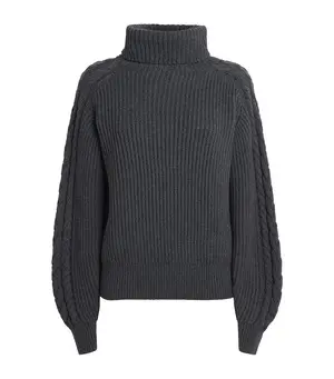 JOSEPH Merino Rollneck Alodina Sweater - Grey