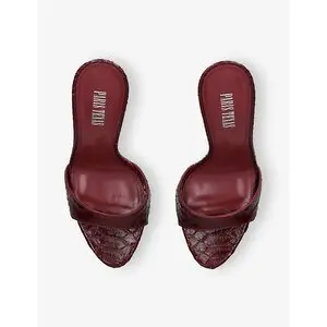 Paris Texas Lidia 105 Embossed Leather Mules