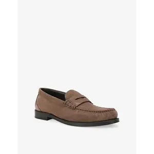 Brunello Cucinelli Ruched Suede Penny Loafers