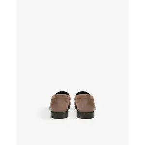 Brunello Cucinelli Ruched Suede Penny Loafers