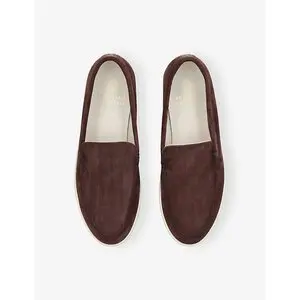 Brunello Cucinelli Chevron Suede Loafers