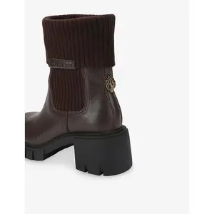 Kurt Geiger Snug Leather Heeled Ankle Boots