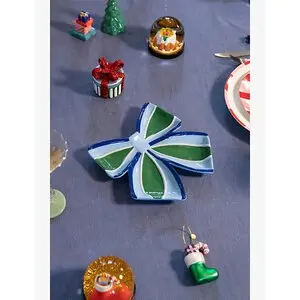 &KLEVERING Ribbon Glazed Ceramic Plate - Blue
