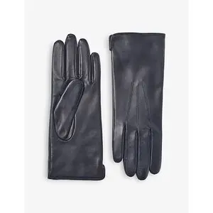 ASPINAL OF LONDON Cashmere-lined Leather Gloves - Navy