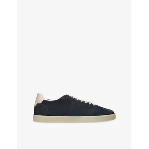 Brunello Cucinelli Panelled Suede Trainers - Navy
