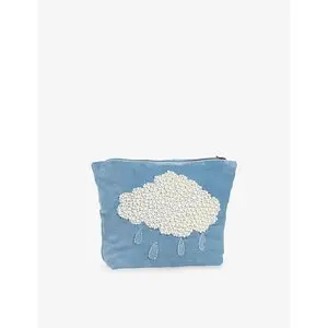 ANNA + NINA Beaded Pearly Weather Cotton Wash Bag