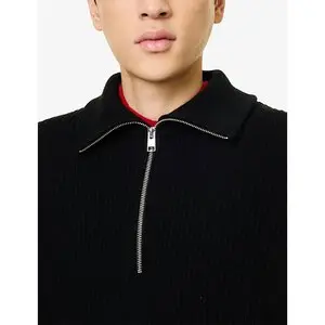 FRAME Half Zip Wool And Cashmere Sweater