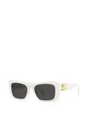 Miu Miu Logo-plaque Rectangle-frame Sunglasses
