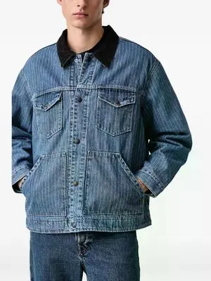 LEVI'S Munroe Pinstripe Corduroy-collar Trucker Jacket