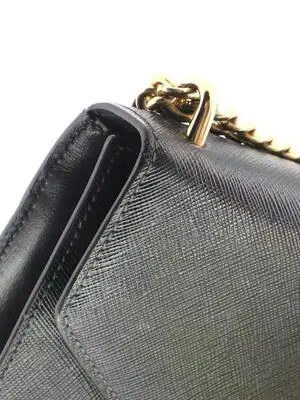 Prada Envelope Flap Chain Shoulder Bag Saffiano Leather Small Crossbody Bag