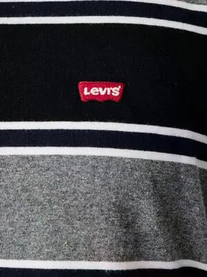 LEVI'S Striped Long-sleeve Rugby Polo Shirt